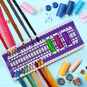 50 Positions Floss Organizer Embroidery Shelf, Luxiv Thread Organizers for Cross Stitch Embroidery Thread Holder with 15Pcs Replaceable Paper Card Sewing Needle, Embroidery Floss Organizer