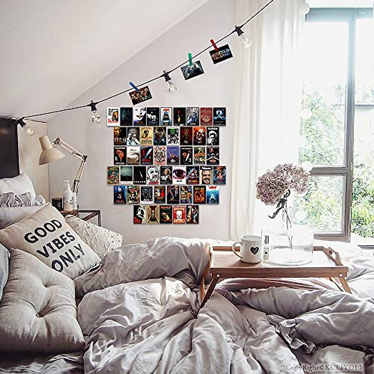 50PCS Horror Movie Poster Wall Collage Kit - Vintage Film Decor