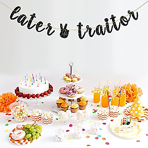 INNORU Later Traitor Banner, Farewell Party Decorations, Going Away, Break Up, Job Change, Retirement Party Decor Supplies, Black Glitter