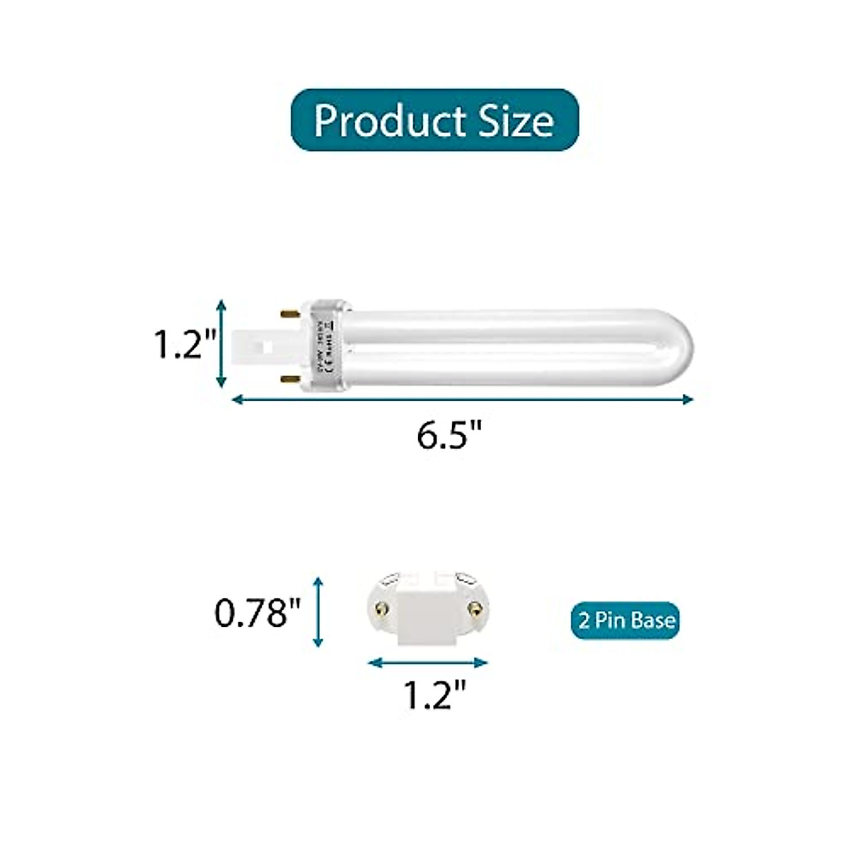 2 Pack 9W 21050 Replacement Bulbs & 12 Pack Refills Glue Cards Compatible with DynaTrap DT3009 DT3019 DT3039 Indoor Insect Mosquito Trap