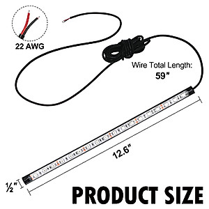 Obcursco Blue Pontoon Led Boat Lights, Waterproof Boat Light for Night Fishing, Boat Interior Lights, Marine Deck Light, Courtesy Lights for Fishing Boat, Yacht, Bass Boat and Jet Ski