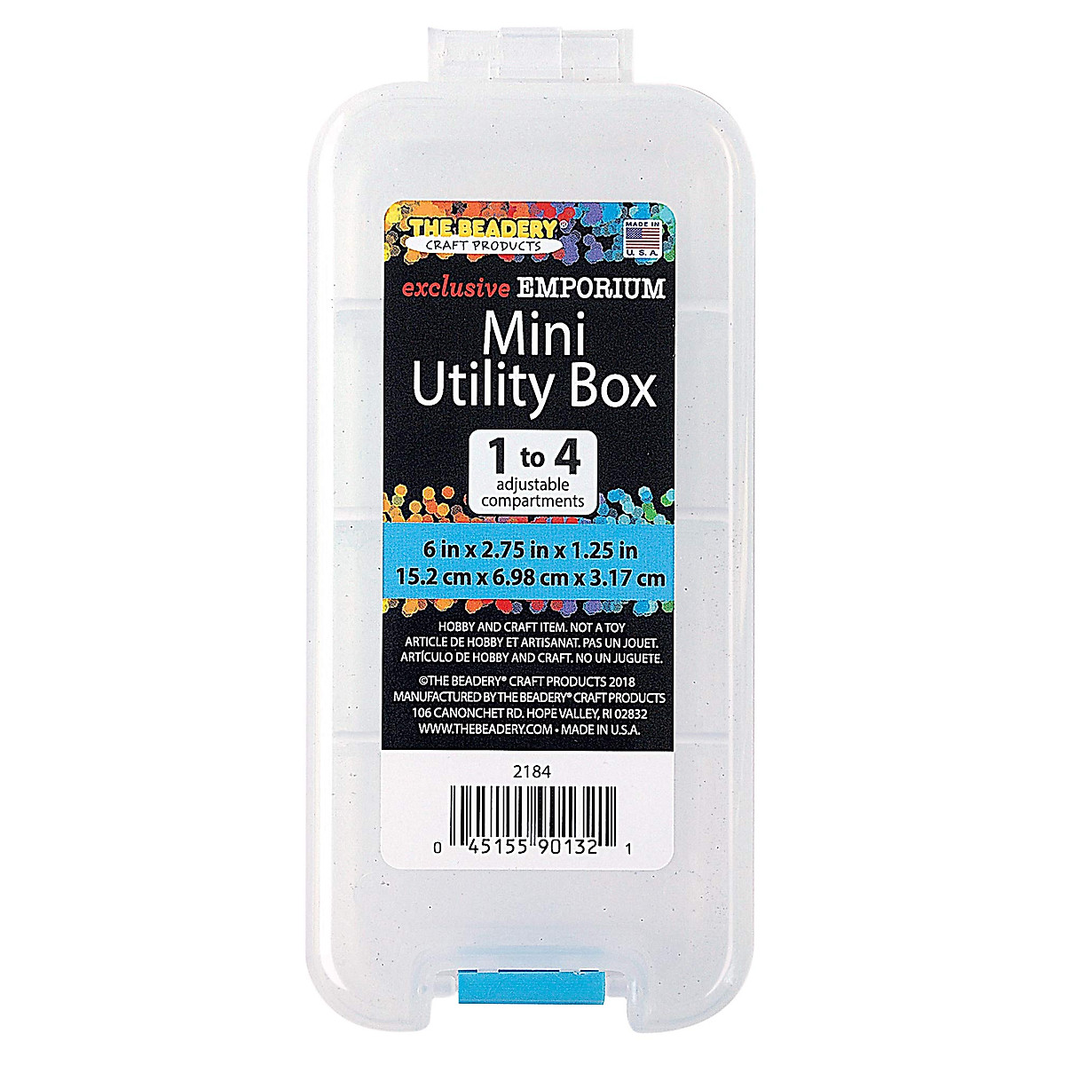 The Beadery Mini Utility Box Storage Container, clear