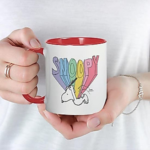 CafePress Snoopy Rainbow Mugs Ceramic Coffee Mug, Tea Cup 11 oz