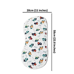 ShoppeWatch Muslin Burp Cloths Baby Burping Bibs 2-Pack Large 100% Cotton 6 Layers Absorbent Cloth Spit Up Dribble Rags BB22