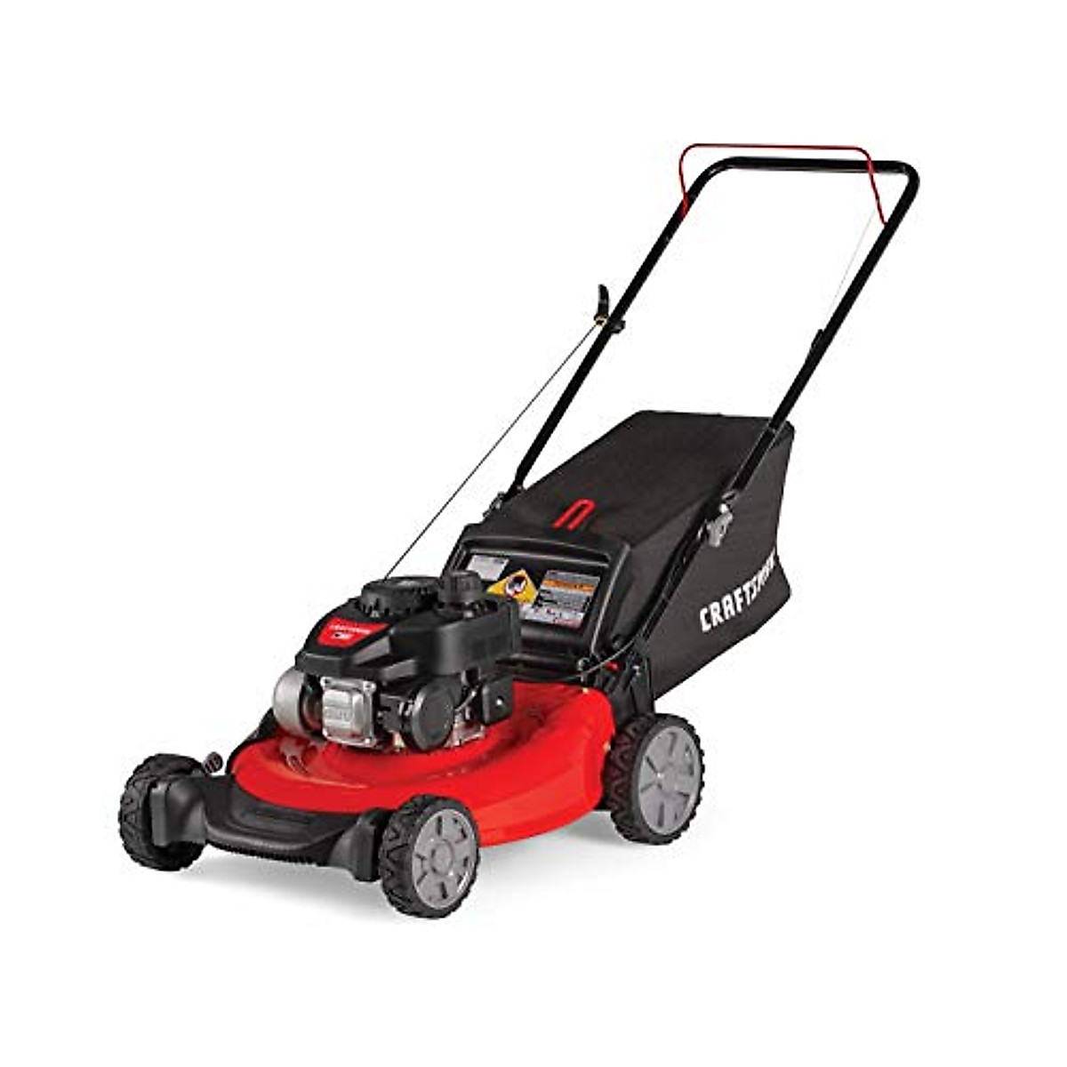 CRAFTSMAN Gas Powered Lawn Mower, 21-inch, 3-in-1 Mulching Push Mower with Bag, 140cc (M105)