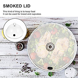 DOITOOL 2Pcs Smoking Cloche Dome Cover - Transparent Cocktail Smoker Dome - Acrylic Food Cover for Smoke Infuser Smoker Smoking Infusion Plates Bowls and Glasses