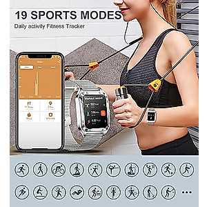 Iaret Smart Watch for Women (Call Receive Dial), Smart Watches for Android iOS Phones Smartwatch with AI Voice Control Heart Rate Sleep Monitor Pedometer Waterproof Activity Tracker Silver