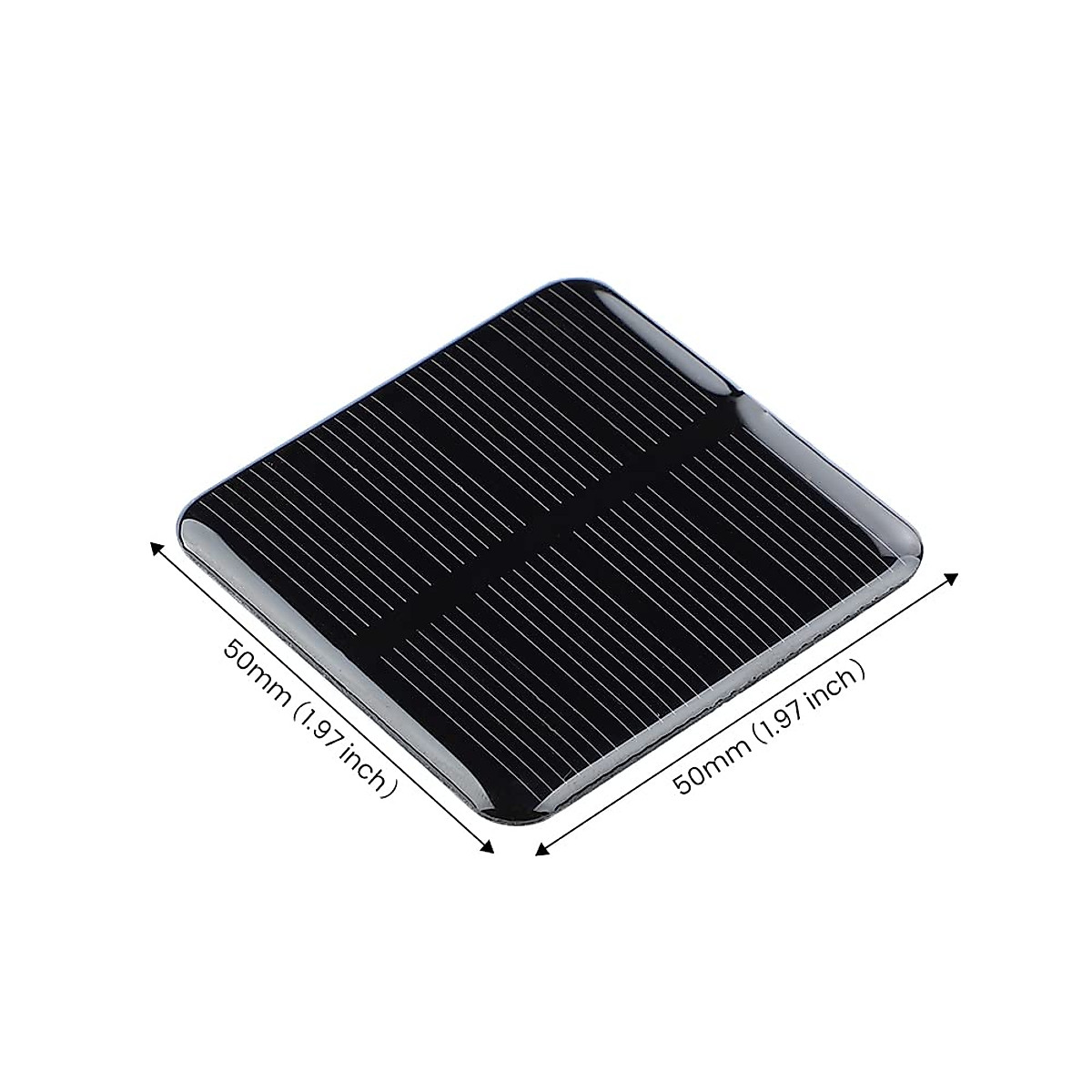 SUNYIMA 10pcs Mini Monocrystalline Solar Cells Solar System Kit 50mm X 50mm/1.96" X 1.96" 2V 160MA for DIY Charge Solar Panels
