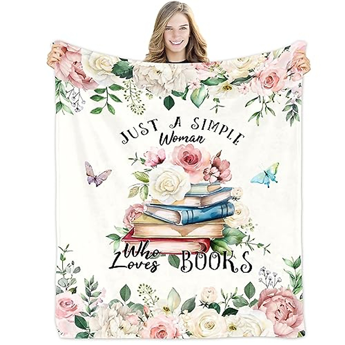 MAHIPOCI Book Lovers Gifts Blanket 50x60 Inch Librarian Gifts Throw Blanket Book Club Gifts for Reading Lover Bookish Literary Gifts Ideas Best Bookworm Gifts on Birthday Christmas Graduation