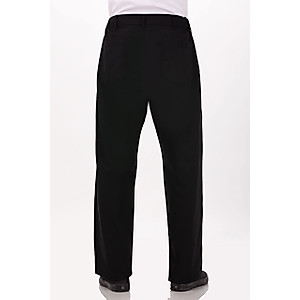 Chef Works Men's Professional Series Chef Pants, Black, Medium