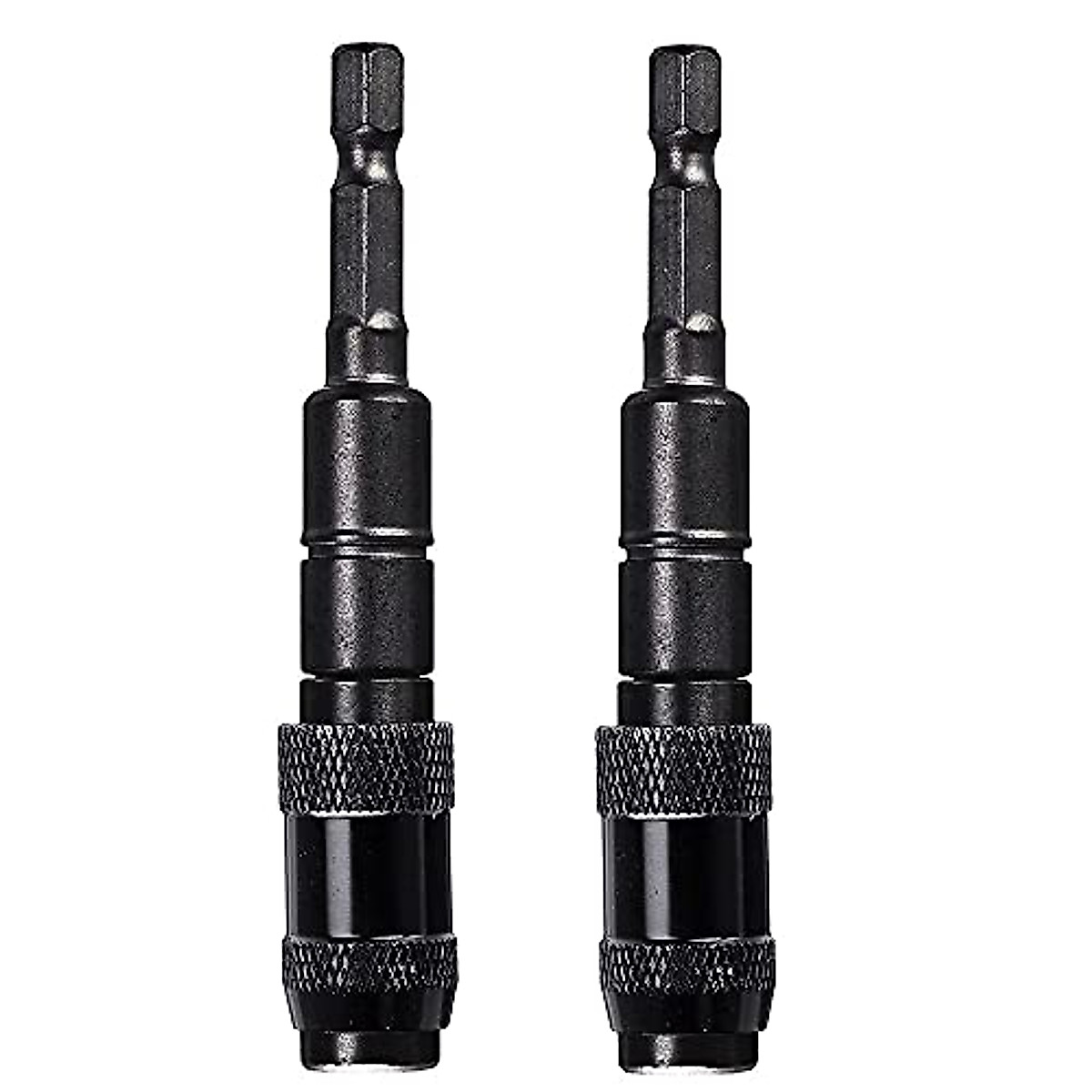 Yakamoz 2Pcs Pivoting Bit Tip Holder 1/4" Hex Quick Release Magnetic Knuckle Bits Holder Extender for Screwdriver Bits Drill Extension Attachment