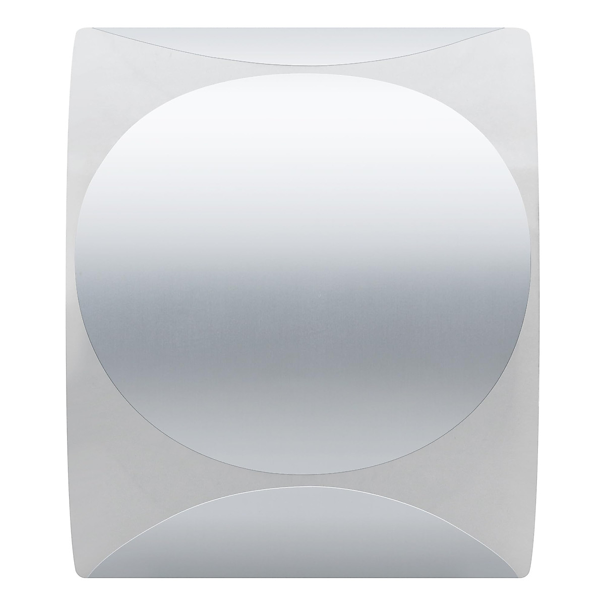 Hybsk 2 inch Color Coding Dots Silver Stickers Round Embossing Labels Adhesive Label 300 Per Roll (Silver)