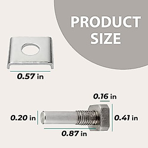 Gordon Glass Co Stainless Steel Pivot Pin and Parts with Hex-Nut and Washer - Premium Replacement for Shower Door Pivot, Ideal for Pivot Shower Doors