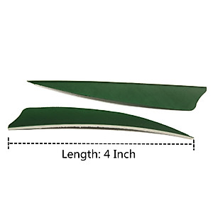 MILUWOND Arrow Feather 4 Inch Shield Fletching Vanes for Wooden Carbon Bamboo Traditional Arrow(50 Pack)