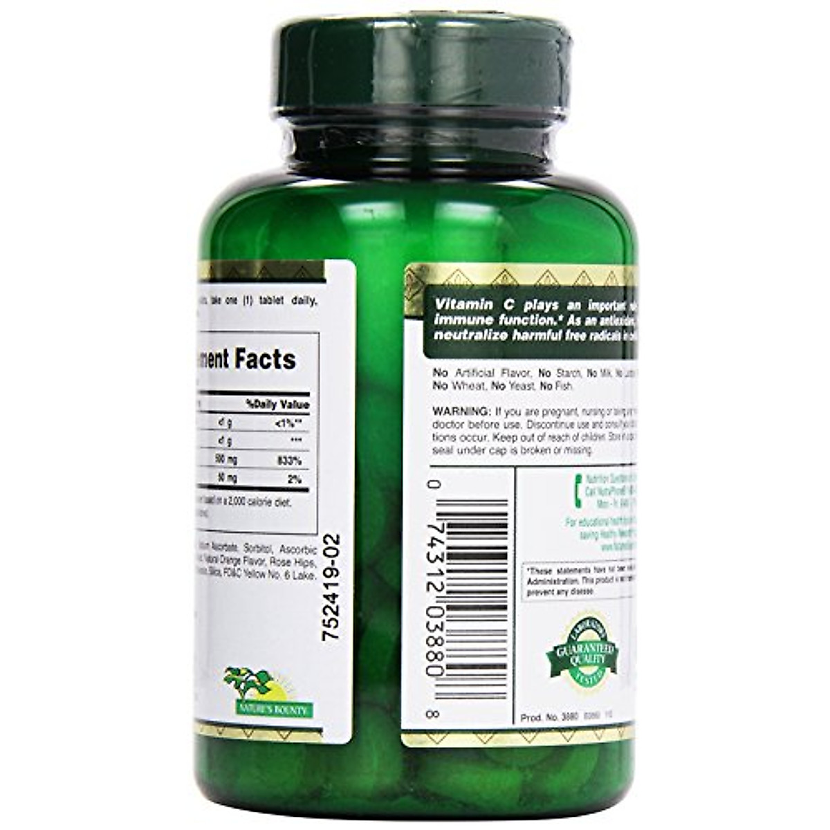 Nature's Bounty, C-500 mg Delicious Chewable w/ Rose Hips Tablets, 90 ct