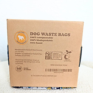 240-Pack Unscented Dog Poop Bags,Certified Compostable Dog Poop Bags, Biodegradable poop bags,Pet Accessories,Dog Waste Bags for Housebreaking!Bag Refills for Dogs,Puppy supplies,Cat Litter Bags
