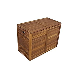 AquaTeak The Original Nila Double Teak Laundry or Storage Hamper