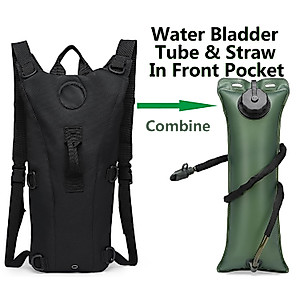 ATBP Tactical Hydration Pack 3L Water Bladder Backpack Lightweight Water Storage Reservoir Bag Daypack for Running Hiking Cycling Biking