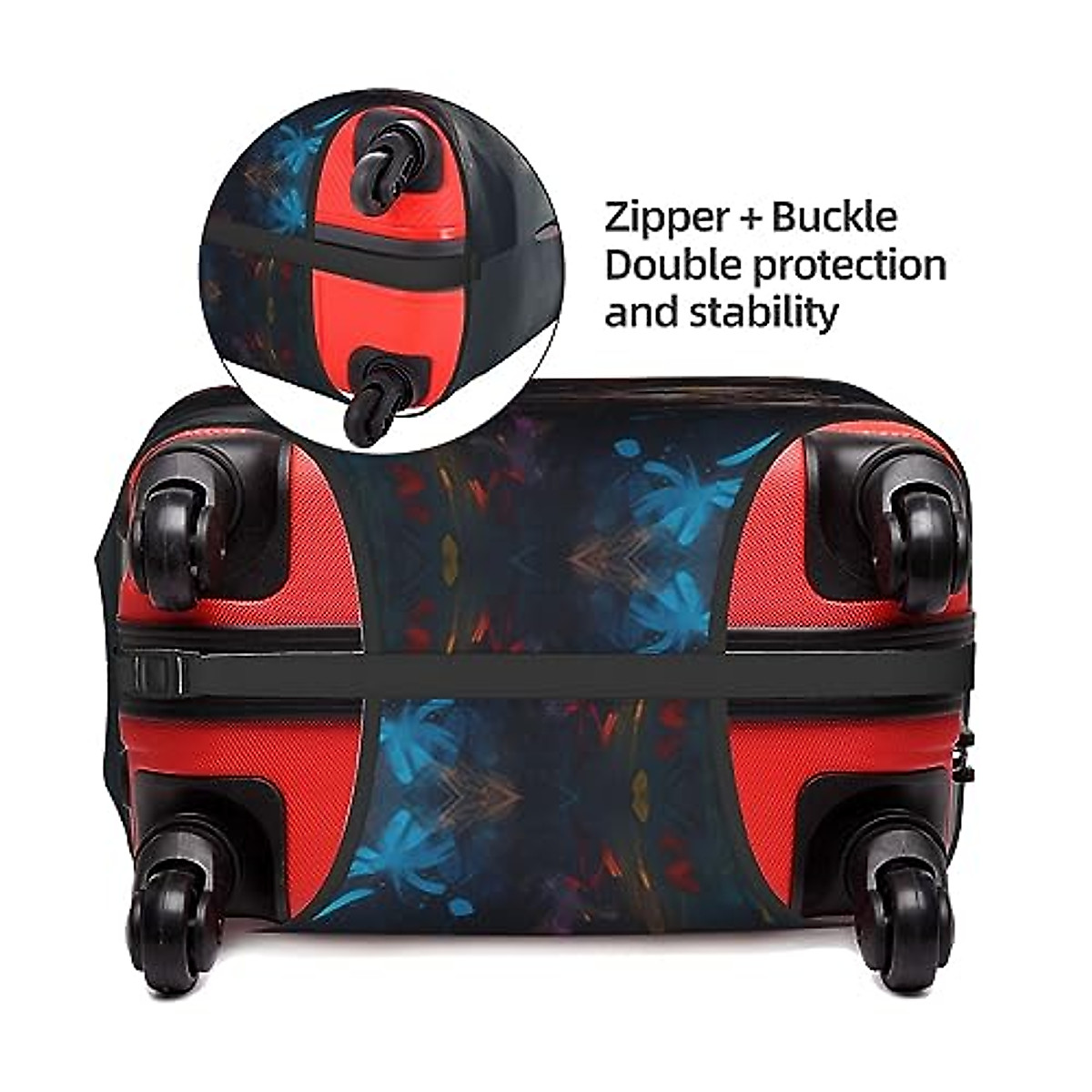 Dudietry Suitcase protector cover tsa approved luggage cover for Suitcase Washable Suitcase Protector Anti-scratch Suitcase cover Large African American Black Girl