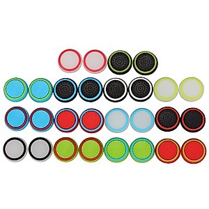 Timorn 14 Pairs/ 28 Pieces Silicone colorful Cap Thumb Stick Joystick Grip Protect Cover for Sony PS4 PS3 Xbox 360 Xbox one Controller Game Accessory (14 Pairs)