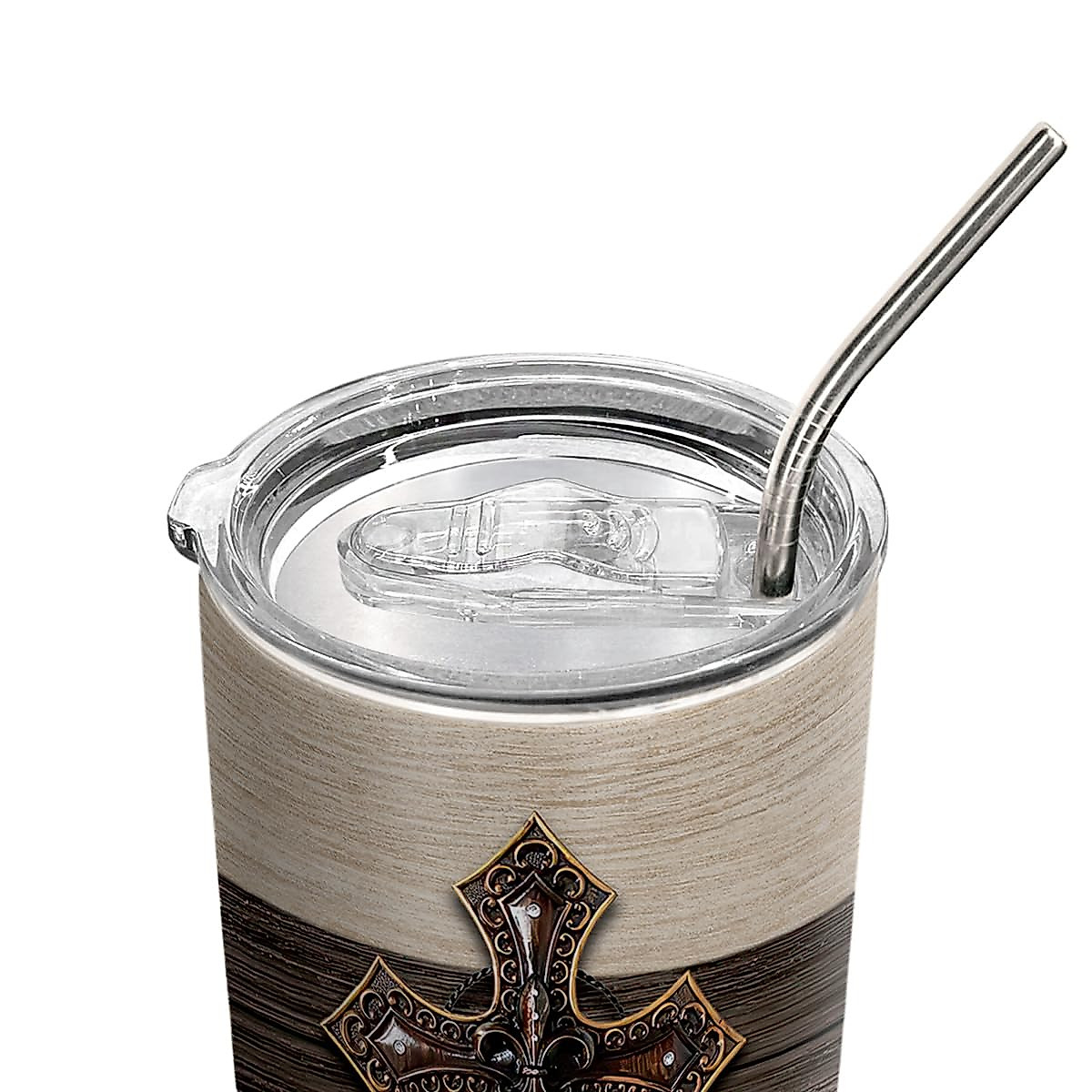 20oz Cross Faith Hope Love Tumbler, Religious Gifts, Christian Gifts, Coffee Thermos for Women, Men, Stainless Steel Double Wall Vacuum Insulated Coffee Mug, Travel Cup with Lid