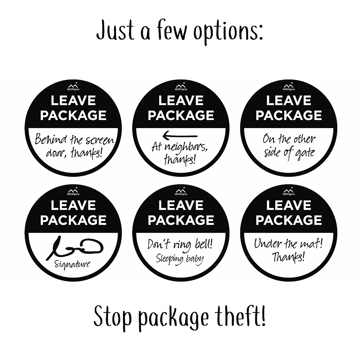 Leave Package Here Sign Mat [Dry - Erase]: Custom Message. Heavy-Duty Rubber. Avoid Contact. Stops Package Theft. Great for Amazon Key.