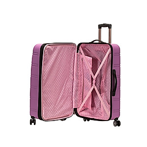 Rockland Melbourne Hardside Expandable Spinner Wheel Luggage, Pink, 3-Piece Set (20/24/28)