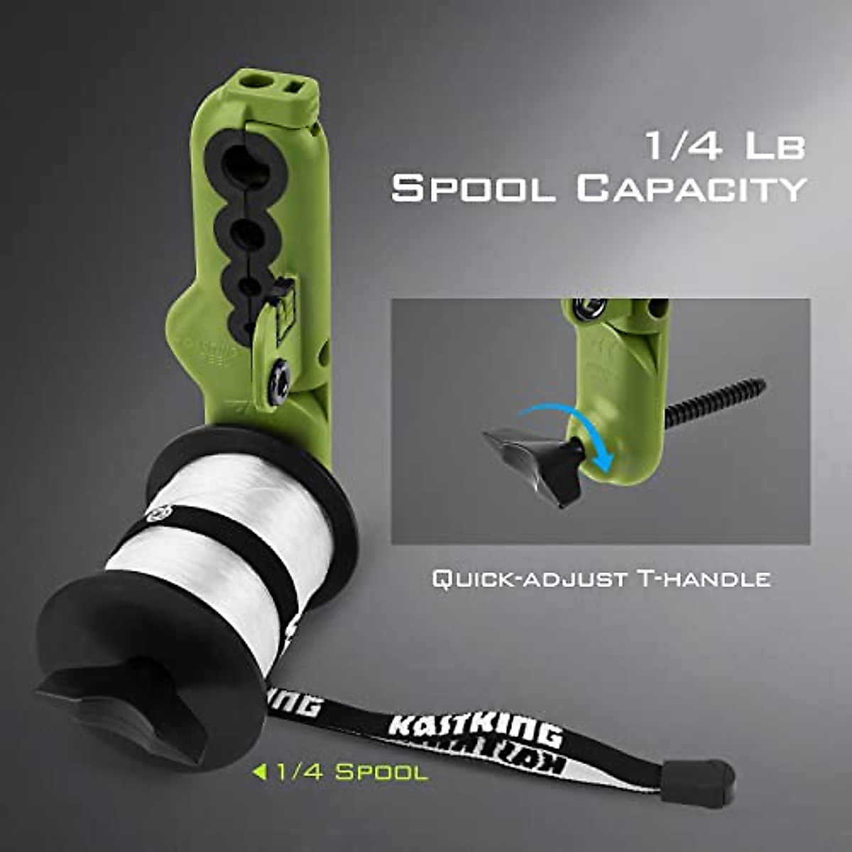 KastKing KutR™ Fishing Line Spooler & Line Gobbler - Patented Fishing Accessories, Built-in Line Cutter – Remove Old Fishing Line Quickly - Spool Spinning and Casting Reels, No Line Twist