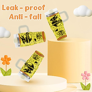 Softball Gifts for Girls 8-12, Softball Tumbler with Handle and Straw for Kids 14 Oz, Insulated Stainless Steel Softballs Cups Stuff, Birthday Gifts for Toddler Girls