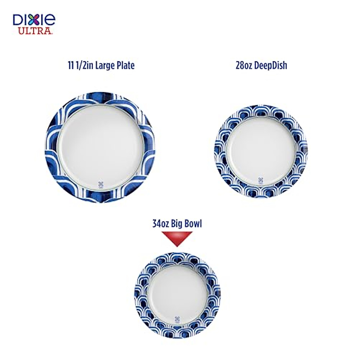 Dixie Ultra, Extra Large Paper Bowls, 32 Oz, 16 Count, Microwave Safe, Disposable Bowls Great For Hearty One-Course Meals