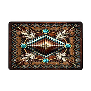 Soft Area Rug for Living Room,Native American Style,Large Floor Carpets Doormat Non Slip Washable Indoor Area Rugs for Bedroom Kids Room 3 x 5Ft