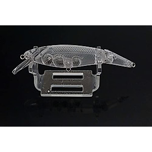 10pcs Unpainted 2sections swimbait 10.6cm 11g Fishing Lures Bass Trout Multi Jointed Swimbaits Slow Sinking Bionic Swimming Lures Freshwater Saltwater Bass Lifelike Fishing Lures with Free Eye