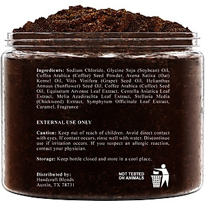 Handcraft Arabica Coffee Body Scrub for Skin Care and Face Care 20 oz – Exfoliating Body Scrub, Face Scrub and Foot Scrub for Men and Women – Moisturizing Salt Scrub for Age Spots and Smoother Skin