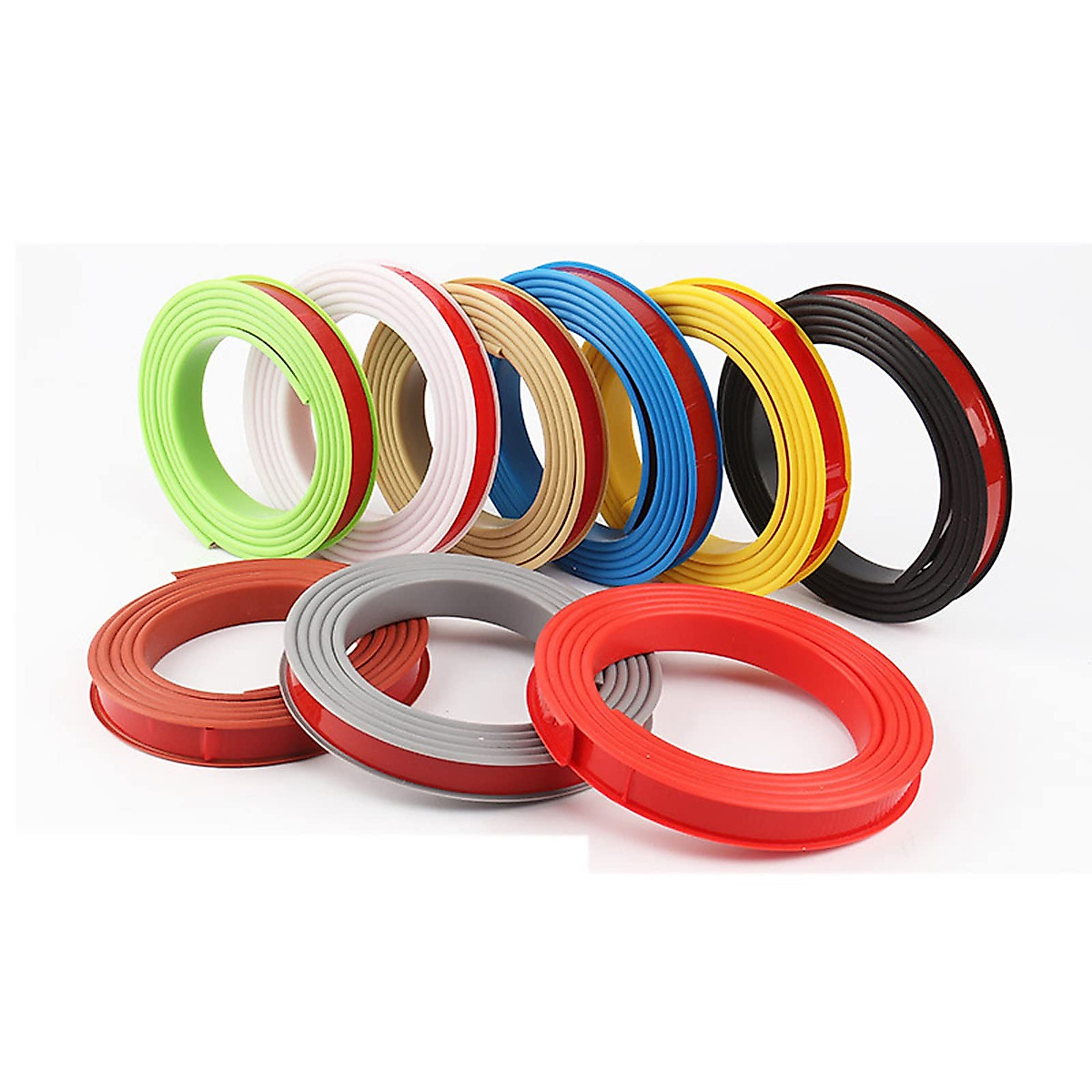 LKYJD 4m U Shape Veneer Edge Banding Strip, Self Adhesive Wood Edging Veneer Tape, Kitchen Worktop Edging Protectors Joining Strip, Edging Trim Sealing Strip, Tables and Chairs, Cabinets（Red-18mm）