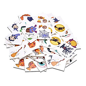 300+ Assorted Halloween Temporary Tattoos including 90 Glow in the Dark Tattoos (54 Designs) for Kids Halloween Trick or Treat Party Supplies, Class Hang out Give away Treat!