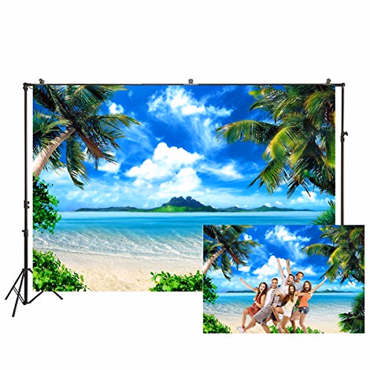 Summer Beach Photography Backdrops Ocean Tropical Photo Booth Wedding Party Decoration Background Studio Props Vinyl 7x5ft XT-6594