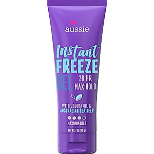 Aussie Instant Freeze Hair with Jojoba Oil & Sea Kelp Gel, 7.0 oz