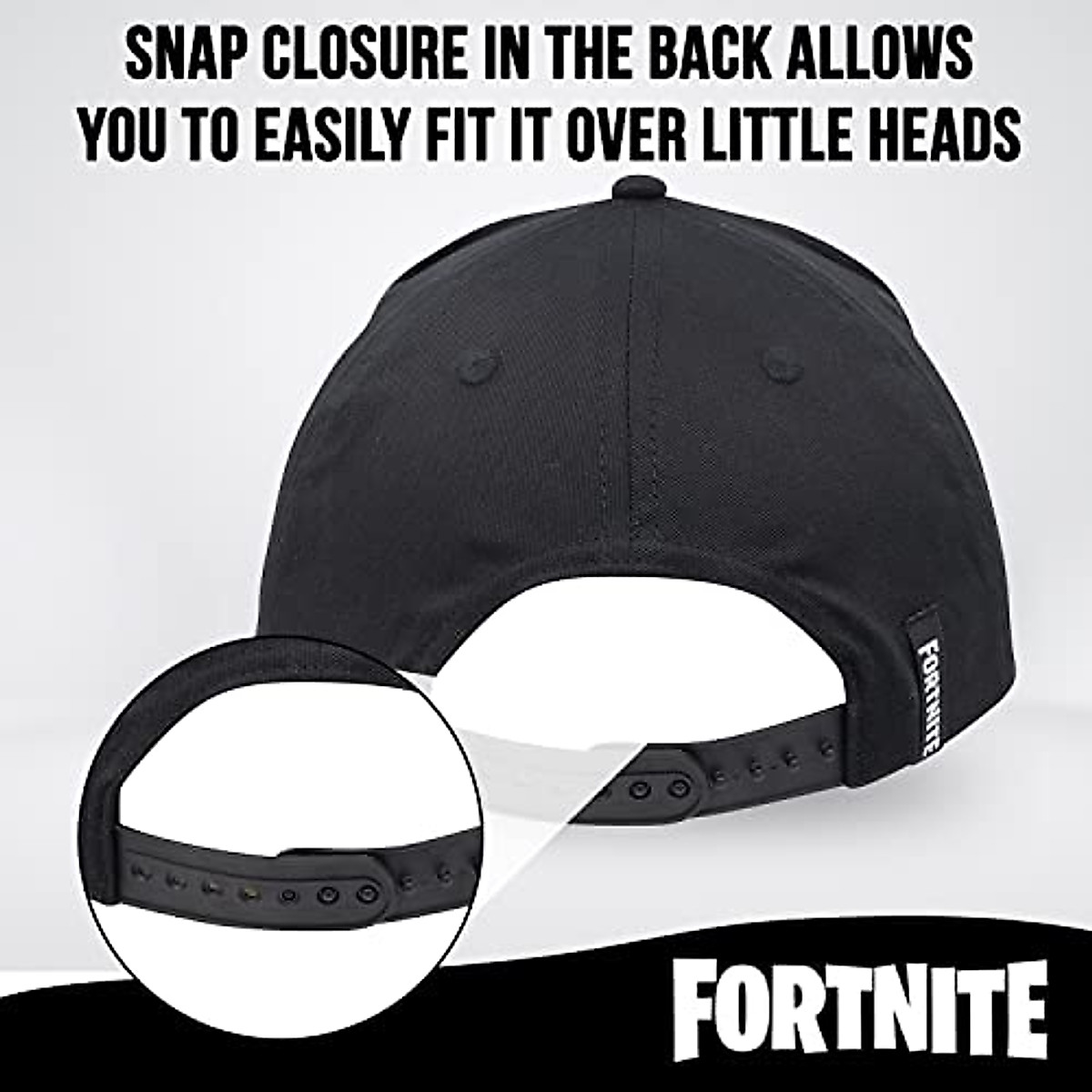 Fortnite Baseball Cap for Boys, Quality Made Boys Hat and Fitted Cap, Flatbrim Baseball Fortnite Hat with Sleek Design