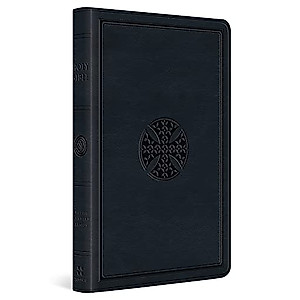 ESV Large Print Value Thinline Bible (TruTone, Navy, Mosaic Cross Design)