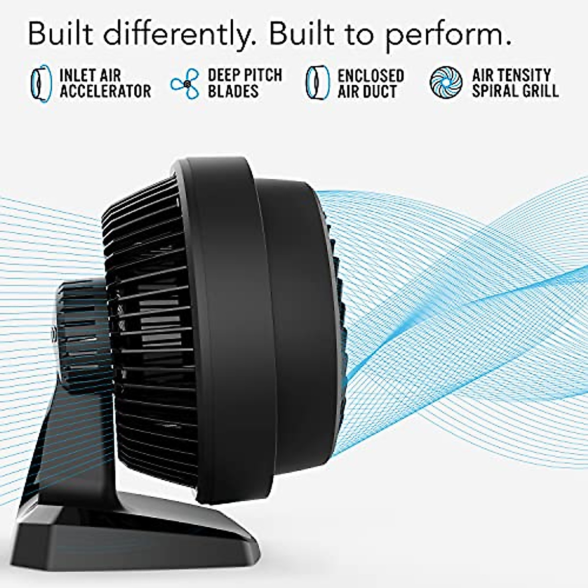 Vornado 52 Whole Room Air Circulator Fan with 3 Speeds, Black & 133 Compact Air Circulator Fan