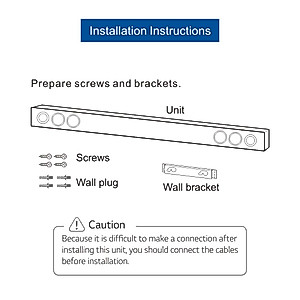 ECLINK Soundbar Wall mounting Bracket for LG LAS260B LAS454B NB3530A NB2420A NB3532A NB2430A NB3730A NB3520A NB3740 NBN36NB NB3531A LAS465B (Replaces AAA74310301)