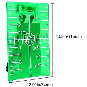 Reflective Target Canada Magnetic Laser Target Plate (Target Plate With Stand for Green Laser), 4inch x 3inch