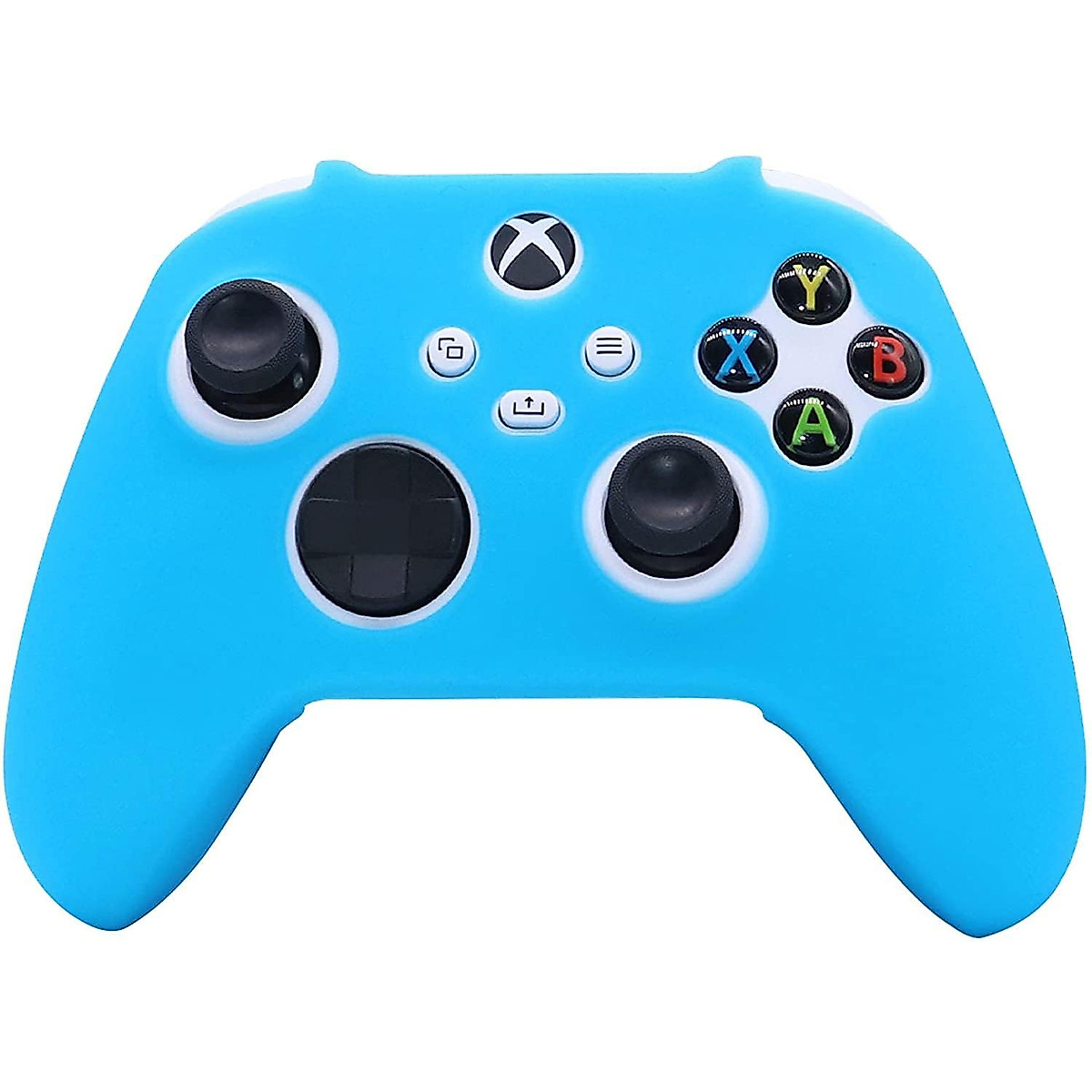 HLRAO Glow in The Dark Silicone Cover Skin for Xbox Series X Controller, Anti-Slip Soft Rubber Case Protector for Xbox Series S Controller with 6 Thumb Grip Caps Glow in The Dark.