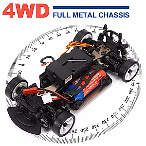 TesPower Drift RC Car,1/28 Scale Wltoys K969 2.4GHz 4WD 30KM/H High Speed RC Drift Car RC Sport Racing Car with 2 Battery for Adults Boys Gifts (RTR)