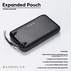 Bandolier Expanded Zip Pouch - Black/Pewter - Phone Case & Strap Sold Separately