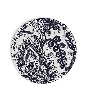 Vera Bradley Women's Cotton Coasters Set of 4, Java Navy & White - Recycled Cotton, One Size