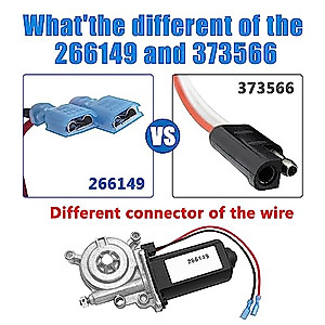 Byenins 266149 RV Power Awning Replacement Universal Motor Compatible with Solera Power Awnings Including Flat, pitched and Short Assemblies, 12-Volt DC and 75-RPM