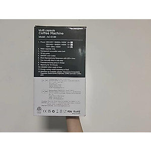 KOTLIE 4in1 Espresso Machine,Customize Volume Settings,Single Serve Coffee Maker for Nespresso original/K cups/L'OR/Ground Coffee/illy Coffee ESE,19Bar Espresso Maker,1450W Coffee Machine