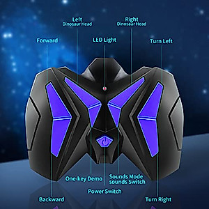 TEMI Remote Control Dinosaur Toy for Kids 3 4 5 6 7+ Years, Electric Stunt RC Walking Jurassic Tyrannosaurus T-rex Robot Toy with Lights and Sounds, Powered by Rechargeable Battery, Gift for Boys