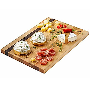 Premium Handmade Wooden Chopping Board Nine Different Woods Very Light Kitchen Large Cutting Board 12.9"x8.8" From Soul Craft European Brand